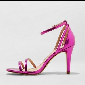 a new day | Shoes | Pink Metallic Ankle Strap Heels | Poshmark